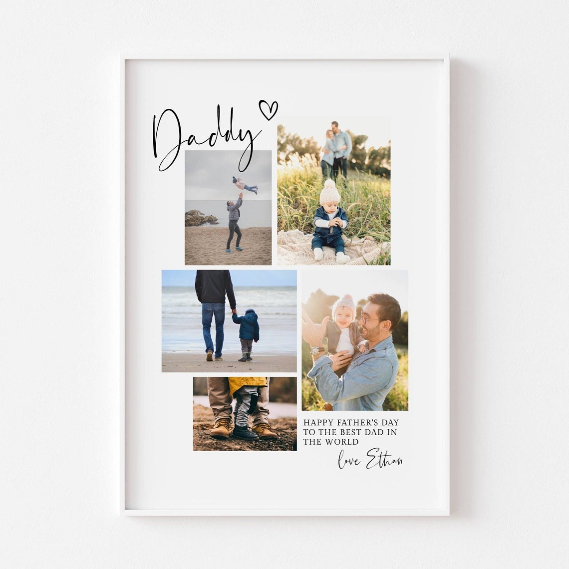 Father's Day Photo Gift Template Printable Dad Birthday - Etsy