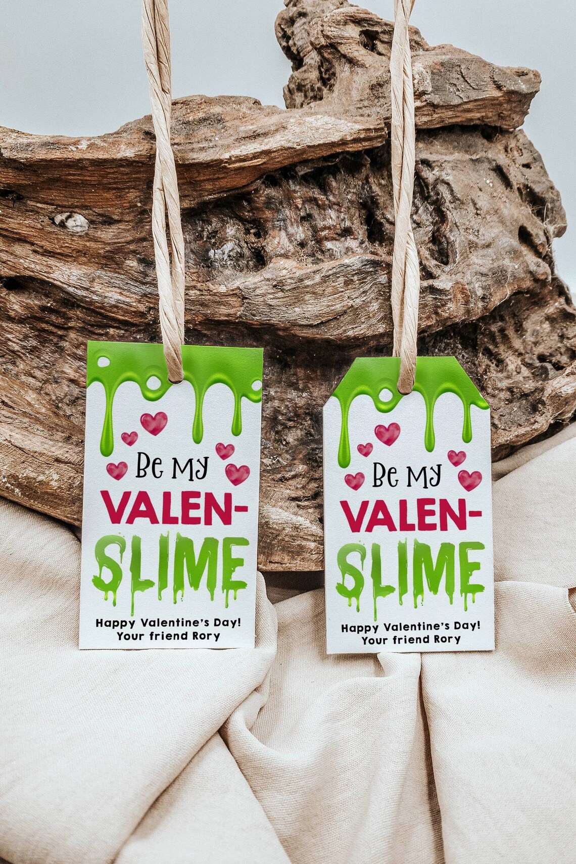 Be My Valen-slime Gift Tag Template, Printable Valentine's Day Slime ...