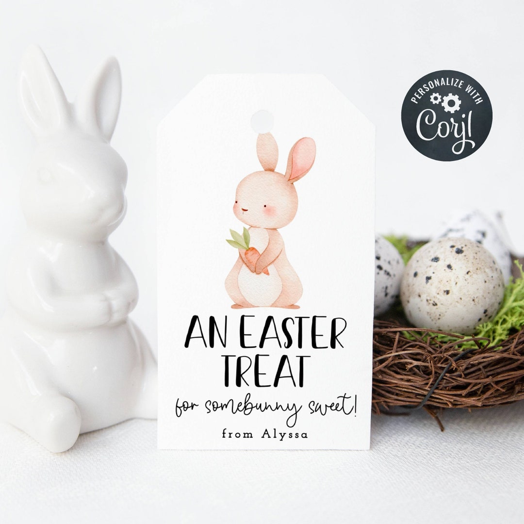 Easter Bunny Printable Gift Tag Template, an Easter Treat for Some ...