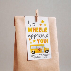 Editable Bus Driver Appreciation Gift Tag Template, Printable We ...