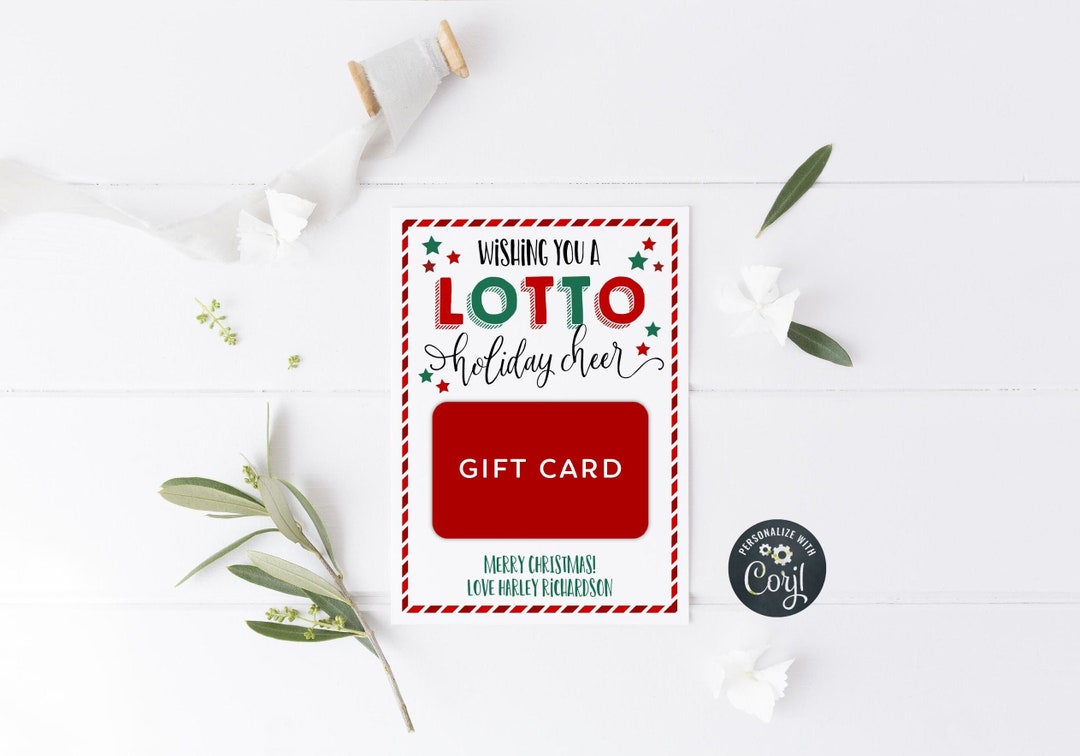 Christmas Lottery Ticket Card Template Printable Holiday Gift - Etsy