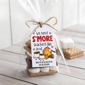 We Need S'more Teachers Like You Gift Tag Template, Printable Smores ...