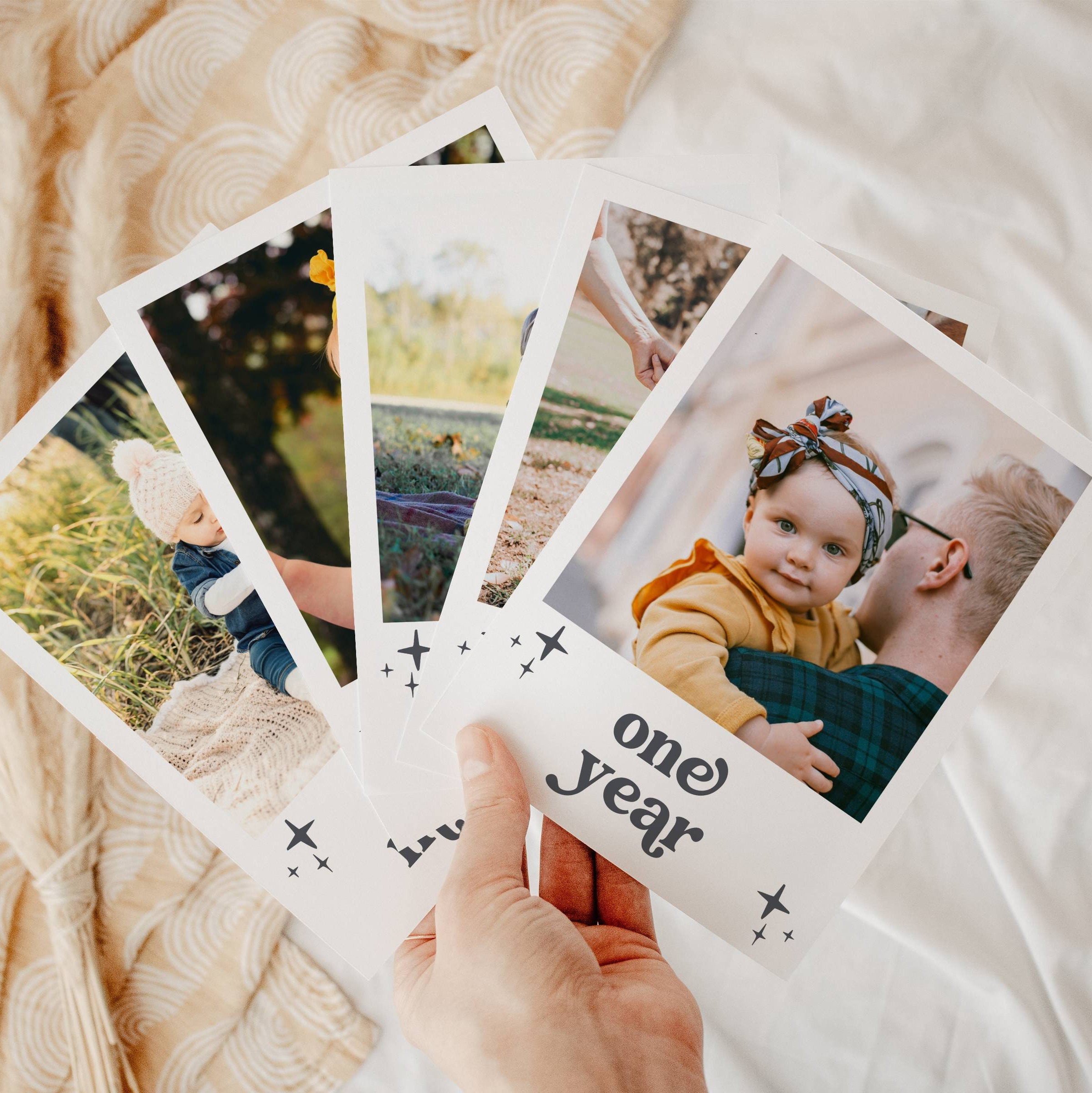 Retro First Birthday Photo Banner Template, Editable Baby's 1st Year ...