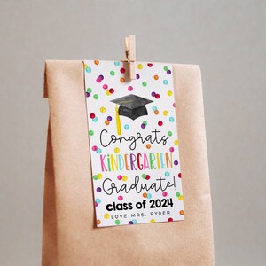 Kindergarten Graduation Gift Tag Template, Printable Congratulations ...