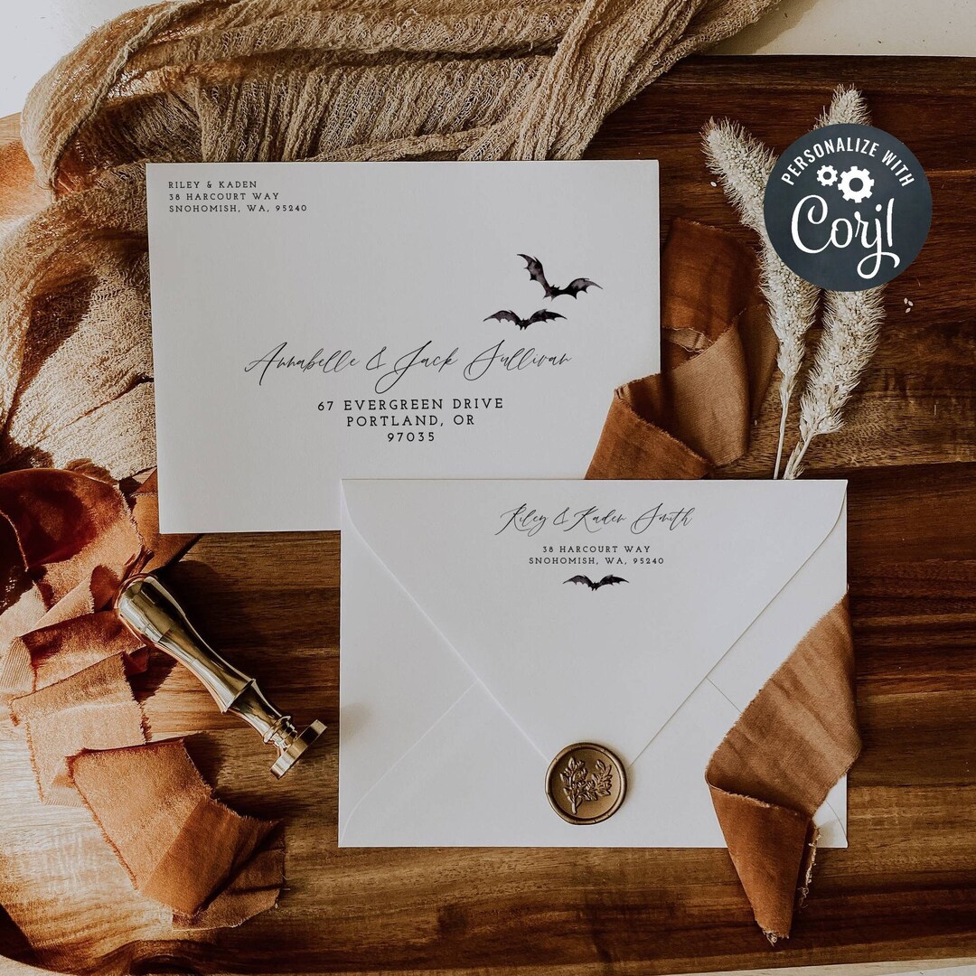 Editable Halloween Envelope Template, Printable Holiday Envelope ...