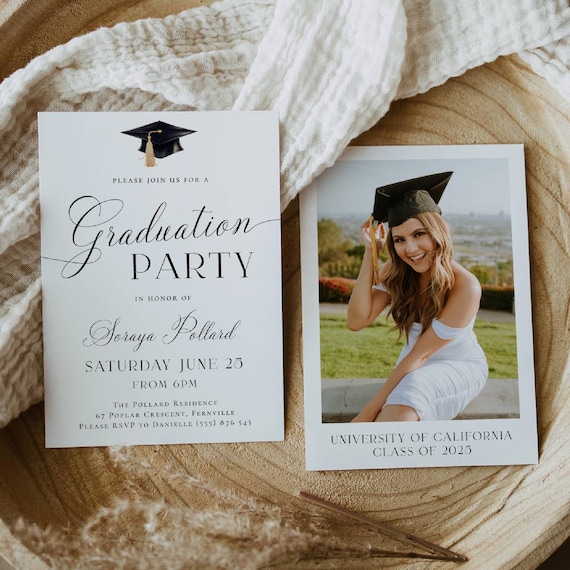 Graduation Printable Invite Format Photo Graduation Invitation