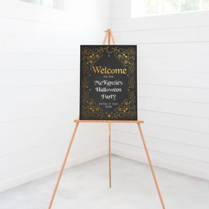Halloween Party Welcome Sign Template Printable Spooky - Etsy