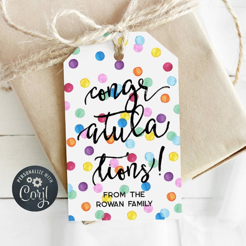 Congratulations Stickers - Etsy