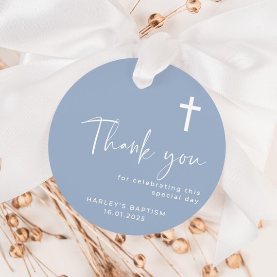 Christening Favor Template Baptism / Christening Favor Tags | Angel