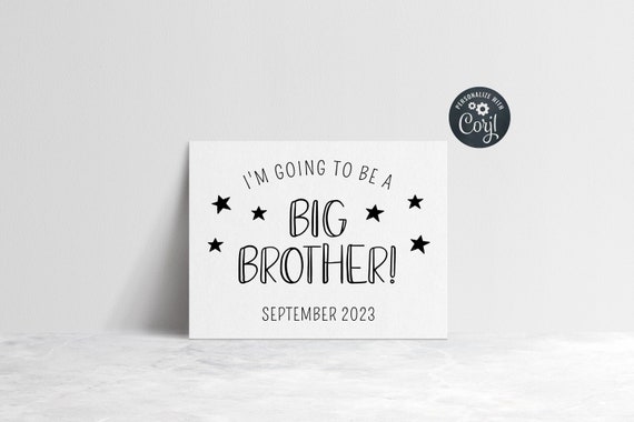 Big Brother Announcement Sign Template Printable Brother - Etsy Australia