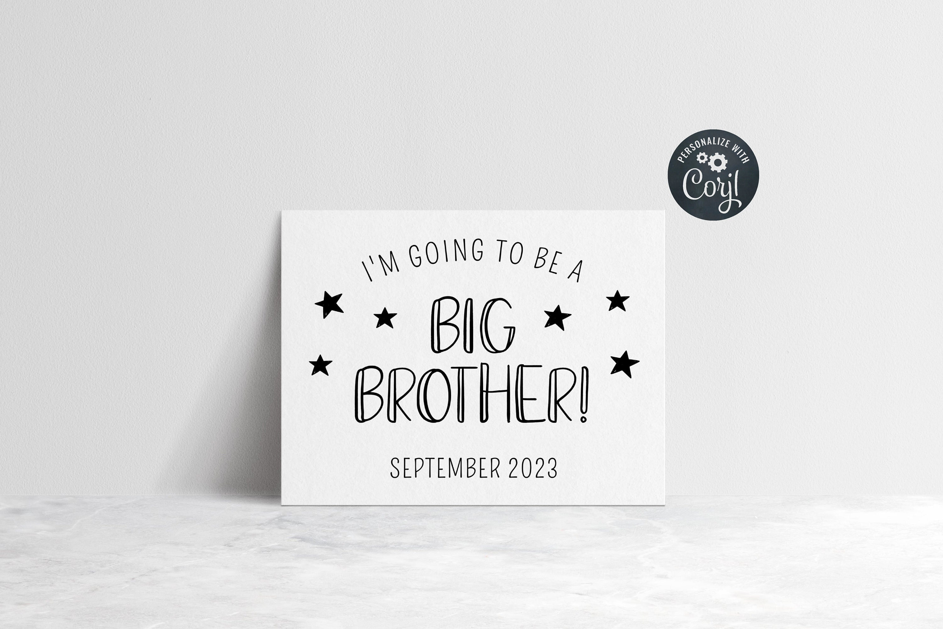 Big Brother Announcement Sign Template Printable Brother - Etsy Australia