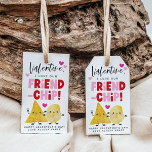 I Love Our Friend-chip Valentine's Day Gift Tag Template, Printable ...