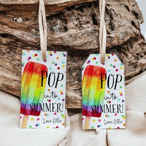 Summer Popsicle Gift Tag Template, Printable Pop Into Summer End of ...