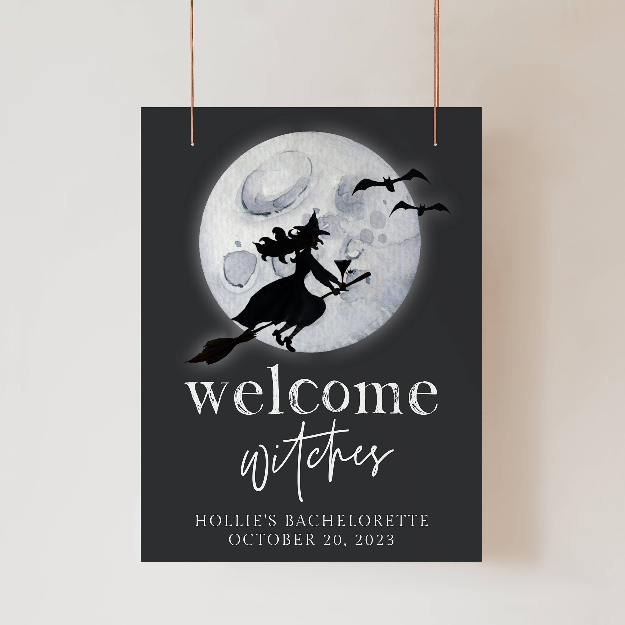 Halloween Bachelorette Welcome Sign Template, Printable Drink up ...