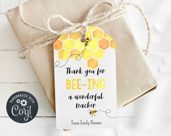 Lemon Teacher Appreciation Gift Tag Template Printable | Etsy