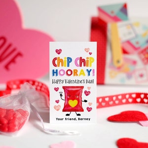 Chip Chip Hooray Valentine's Day Gift Tag Template, Printable Bag of ...