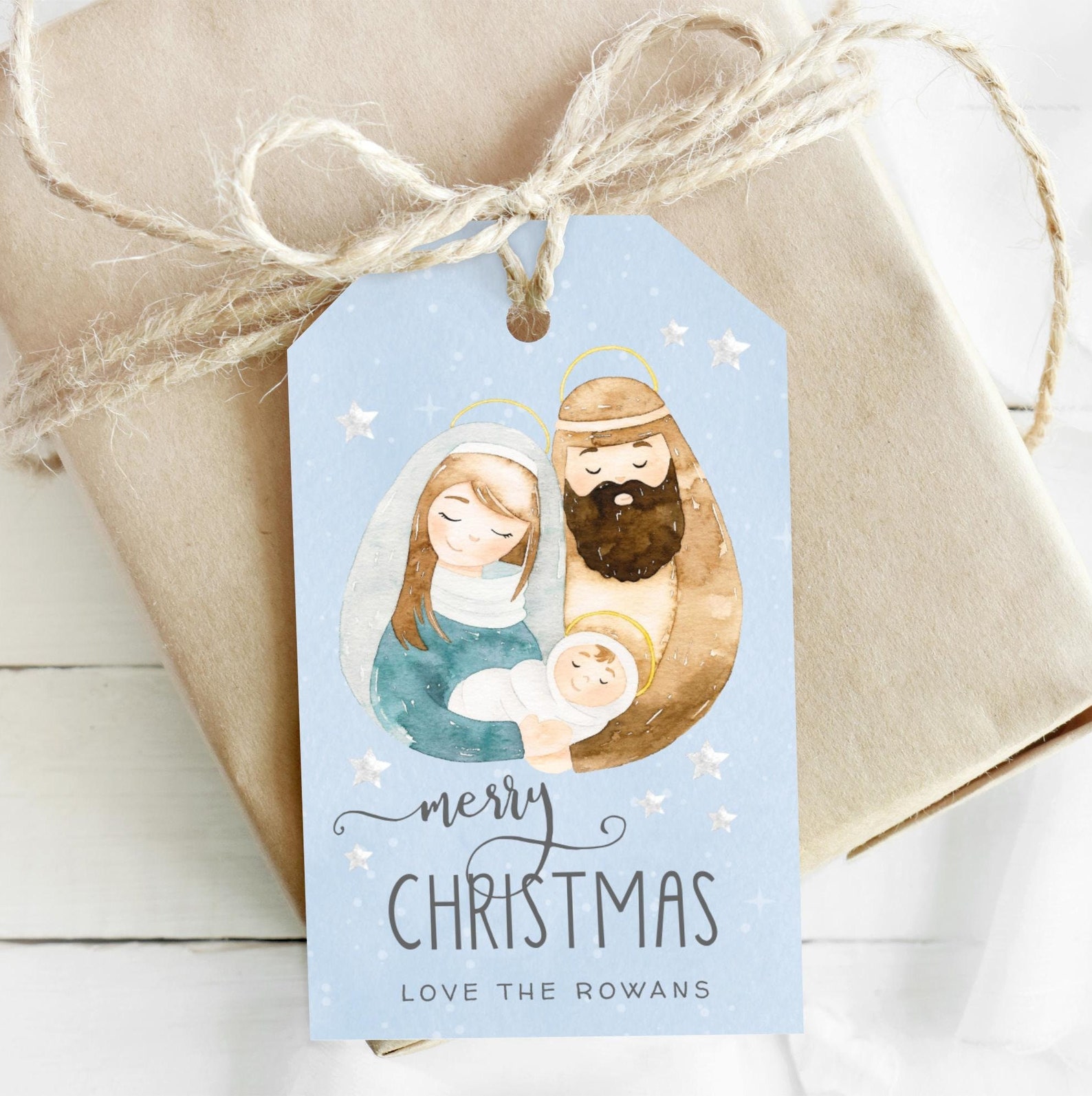 Christmas Nativity Gift Tag Template Printable Religious - Etsy