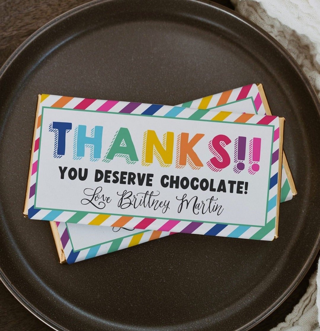 Teacher Appreciation Chocolate Bar Wrapper Template, Printable You ...