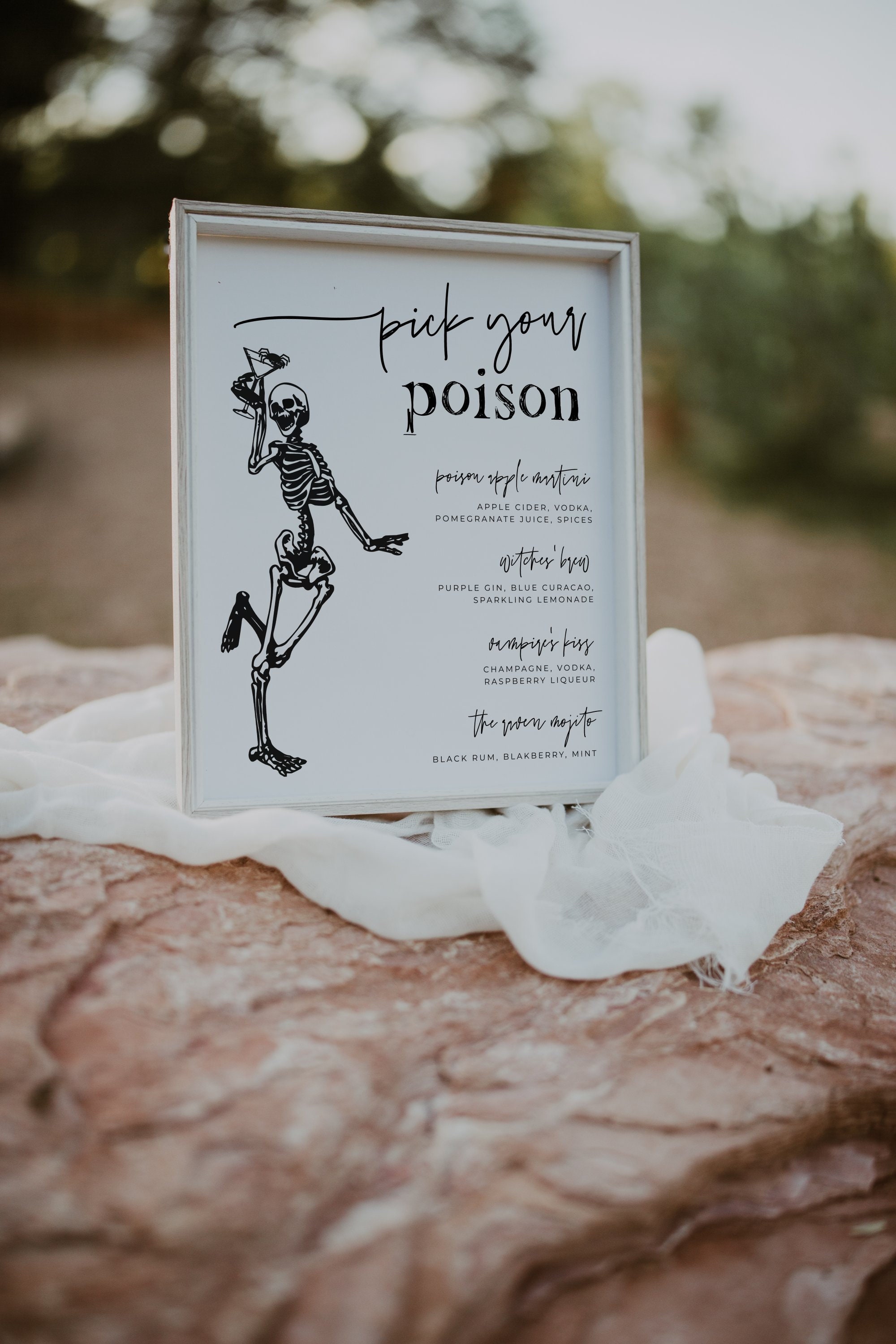 Halloween Pick Your Poison Bar Menu Template Printable Drinks - Etsy