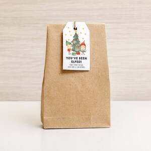 Editable You've Been Elfed Christmas Gift Tag Template, Printable ...