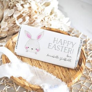 Easter Bunny Chocolate Bar Wrapper Template, Printable Cute Rabbit ...