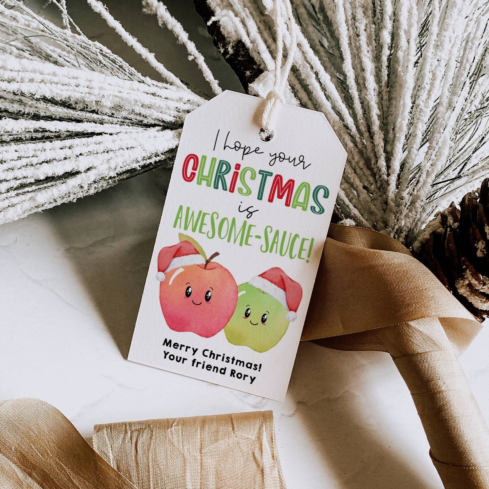 Hope Your Christmas is Awesome Sauce Gift Tag Template, Printable ...
