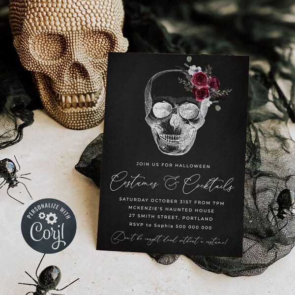 Skull Invite - Etsy