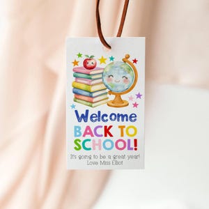 Welcome Back to School Gift Tag Template, Printable First Day of School ...