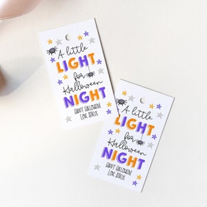 Printable Halloween Glow Stick Gift Tag Template, A Little Light for ...