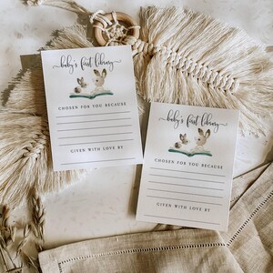 Storybook Book Plate Template, Book Themed Baby Shower, Printable ...