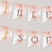 Blush Pink & Gold Baptism Banner Template, Printable Watercolor Bunting ...