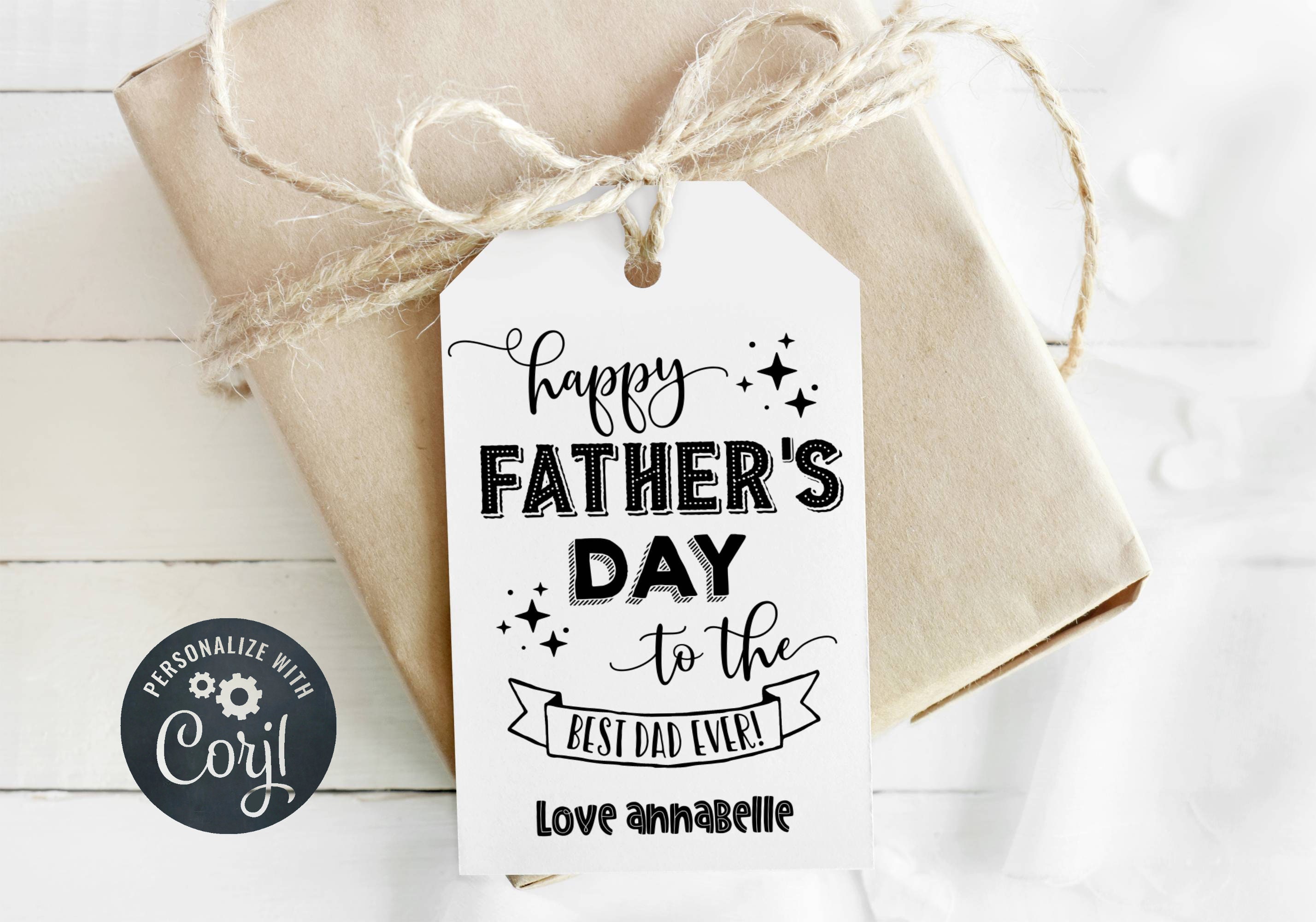 Father's Day Gift Tag Template Printable Fathers Day | Etsy