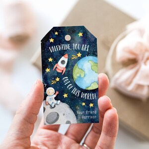 Valentine's Day Space Gift Tag Template, Printable You're Out of This ...