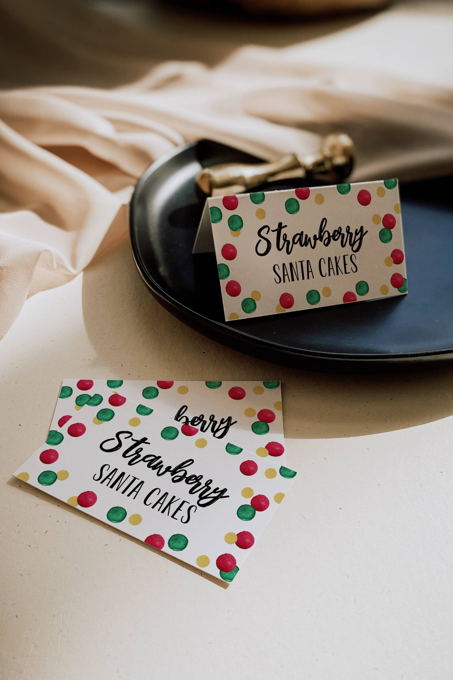 Editable Christmas Buffet Label Template, Printable Holiday Party Food ...