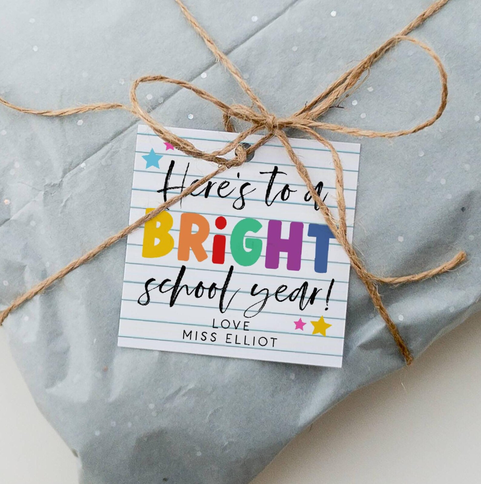 Here's to A Bright School Year Gift Tag Template, Printable Back to ...