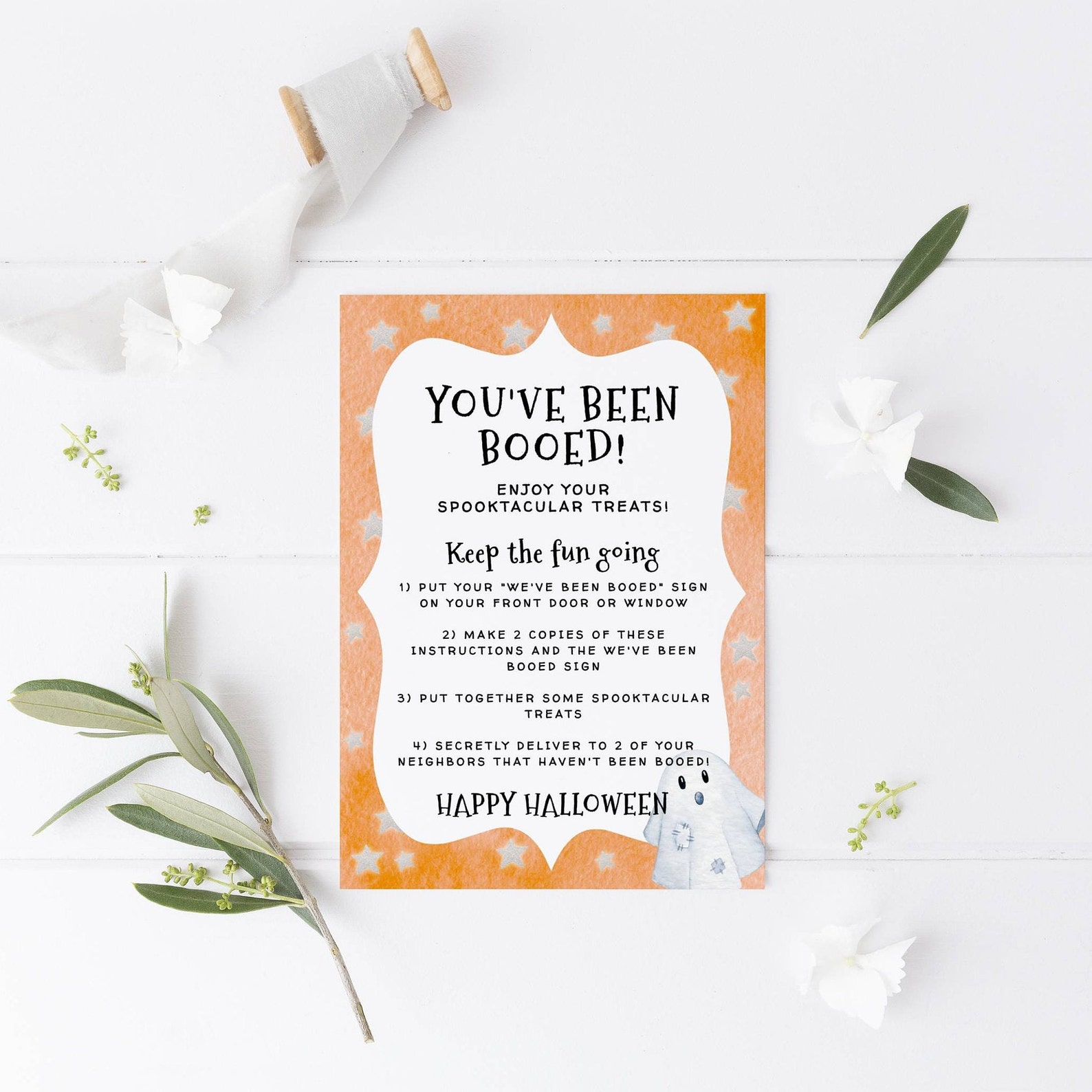 Editable Halloween You've Been Booed Sign Template, Printable We've ...