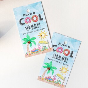 Have A Cool Summer Gift Tag Template, Printable End of School Favor Tag ...