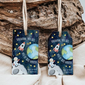 Valentine's Day Space Gift Tag Template, Printable You're Out of This ...