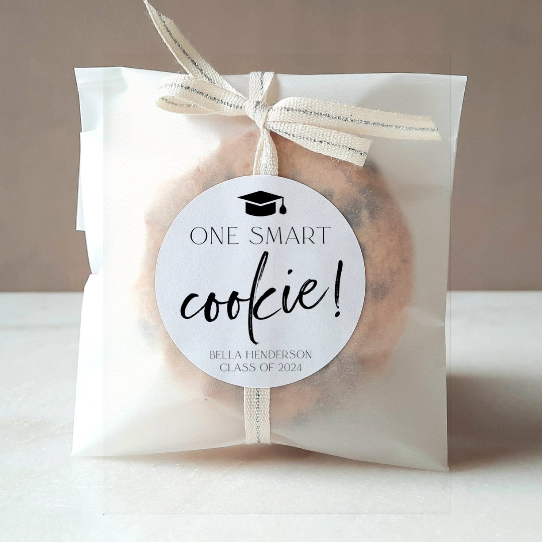 Printable Graduation One Smart Cookie Sticker Template, Editable ...