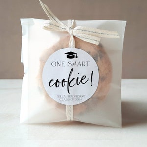 Printable Graduation One Smart Cookie Sticker Template, Editable ...