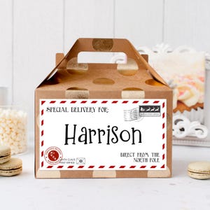 Editable Christmas Gable Box Label Template, Printable Christmas Eve ...