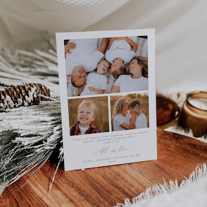 Religious Christian Holiday Card Template, Printable Joy to the World ...
