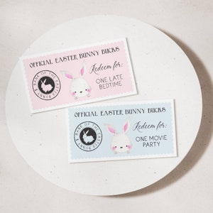 Printable Easter Bunny Bucks Coupon Template, Editable Kids Easter Egg ...