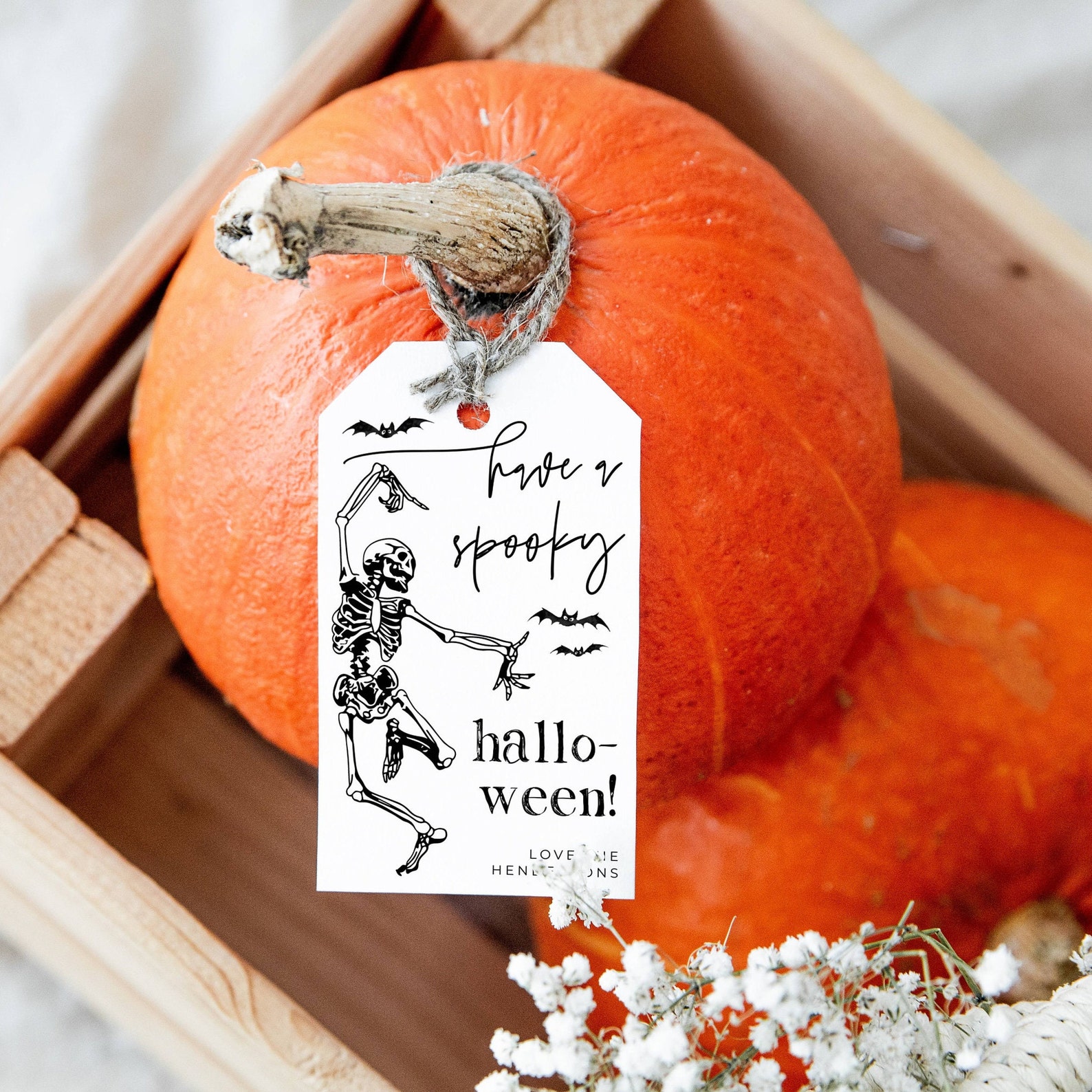 Dancing Skeleton Halloween Gift Tag Template Printable Spooky - Etsy