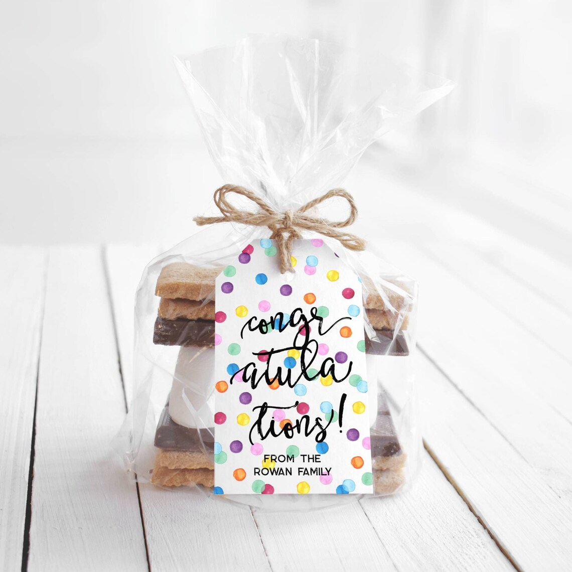 Printable Congratulations Gift Tag Template Editable - Etsy