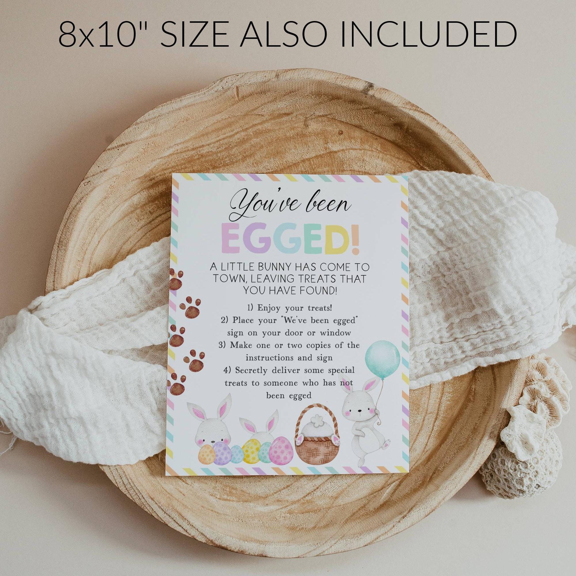 Editable Easter You've Been Egged Sign Template, Printable We've Been ...