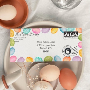 Editable Letter From the Easter Bunny Envelope Template, Printable ...