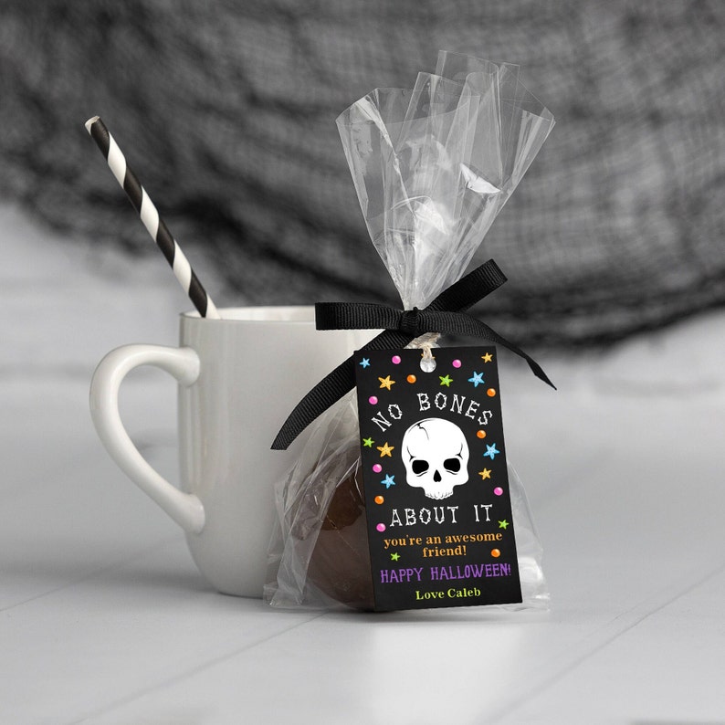 No Bones About It Halloween Gift Tag Template, Printable Halloween ...