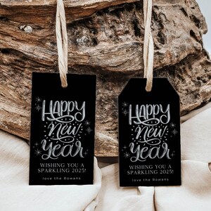 Happy New Year Gift Tag Template, Printable New Year's Eve Party Favor ...