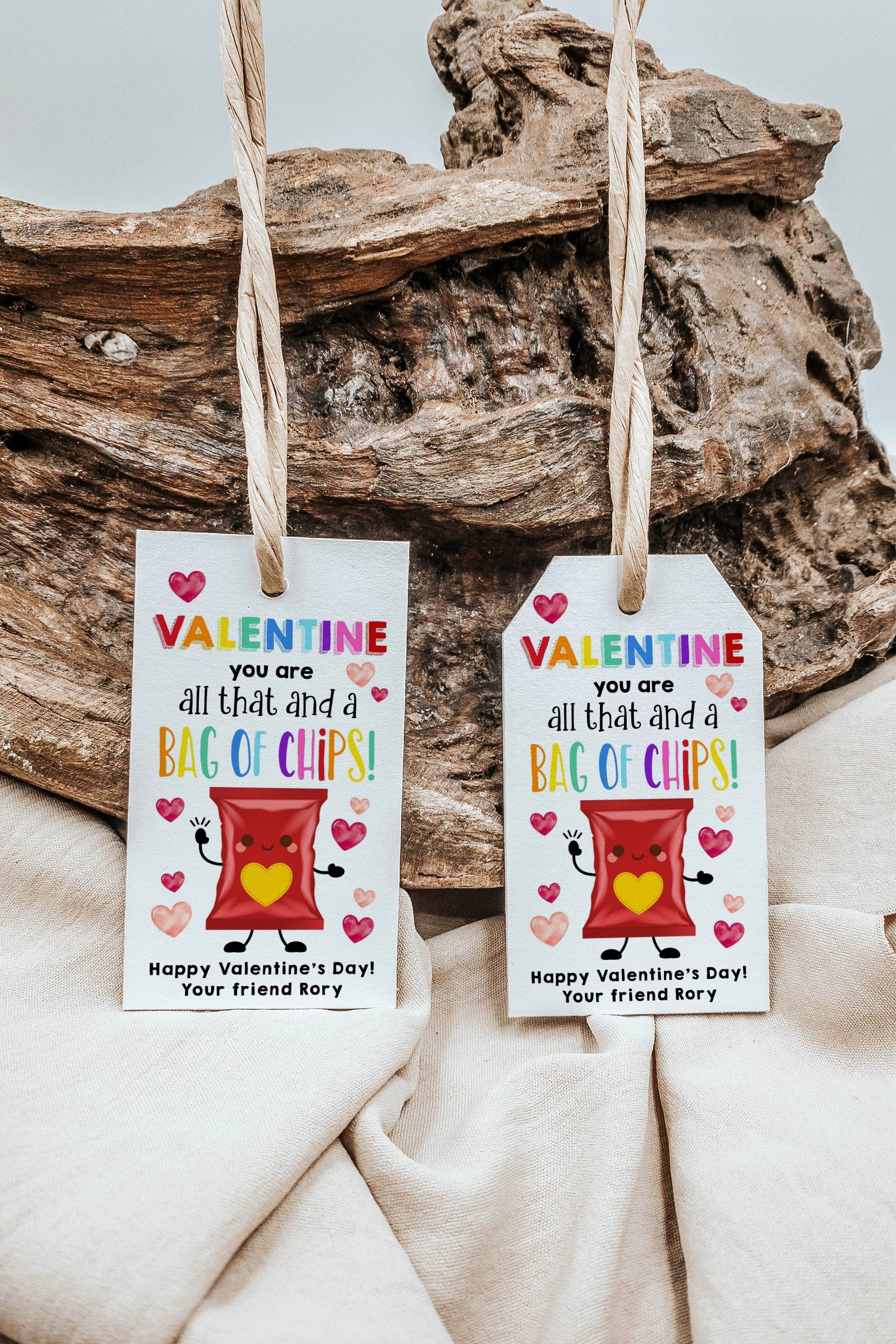 Chips Valentine's Day Gift Tag Template, You Are All That and A Bag of ...